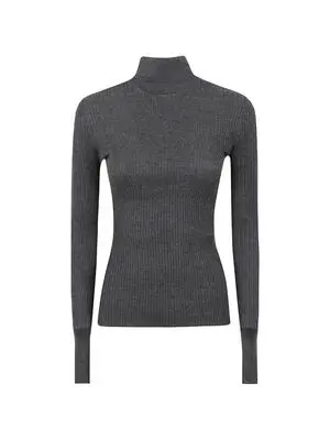 Gabriela Hearst Ribbed-knit Roll-neck Sweater - Grey