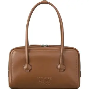 MARGESHERWOOD Soft Boston Small Leather Bag - Brown Plain