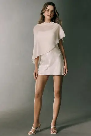 REFORMATION Lilibeth Caped Slip Mi Dress