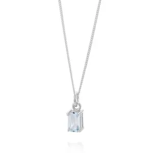 NELLOU JEWELLERY Blue Topaz Octavia Necklace - Silver