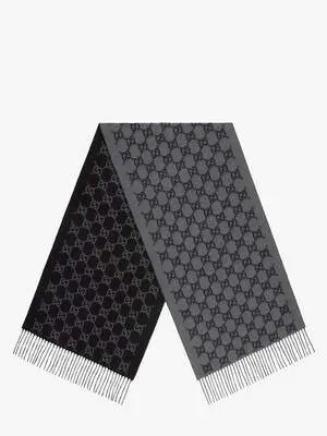 Gucci Sciarpa Realizzata In Jacquard Di Cashmere Gg E Impreziosita Da Finiture Con Frange - Multicolor