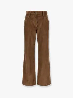 Brunello Cucinelli Corduroy Trousers With Monili Detail - Multicolor