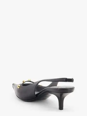 Balenciaga Midnight City Leather Pumps With Studs