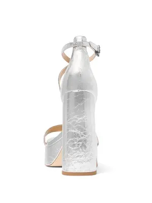 Michael Kors Cami 125mm Leather Platform Sandals - Silver
