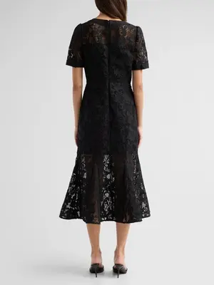 MILLY Ailany Lace Midi Dress