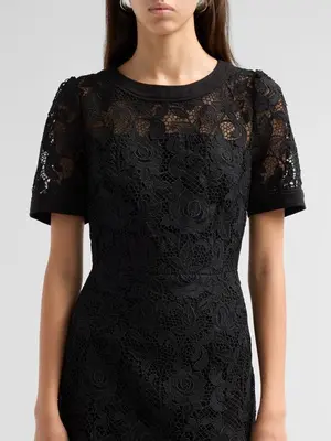 MILLY Ailany Lace Midi Dress