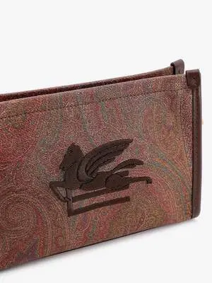 Etro Pegaso Arnica Paisley Fabric Pouch