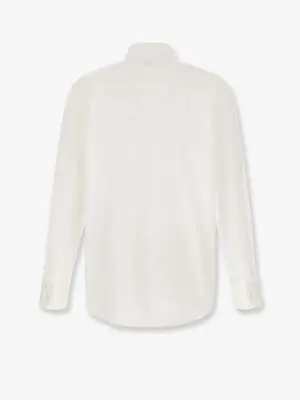Saint Laurent Cotton Shirt With Plastron - Multicolor