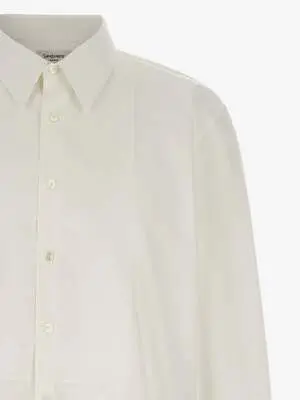 Saint Laurent Cotton Shirt With Plastron - Multicolor