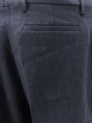 Etro Wool Blend Trousers With Paisley Pattern