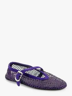 Alaïa Ballerine Flat Mesh Ballerinas With Rhinestone Detail - Multicolor
