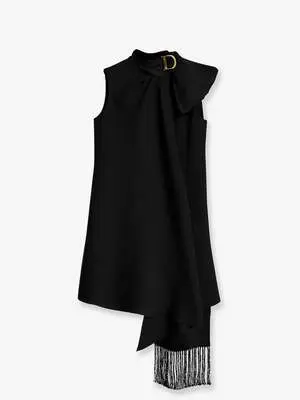 Dior Virgin Wool And Silk Crãªpe Dress - Multicolor