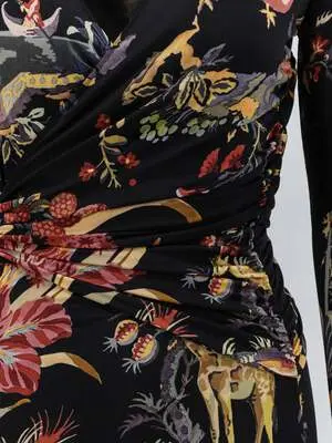 Etro Stretch Viscose Long Dress With Print