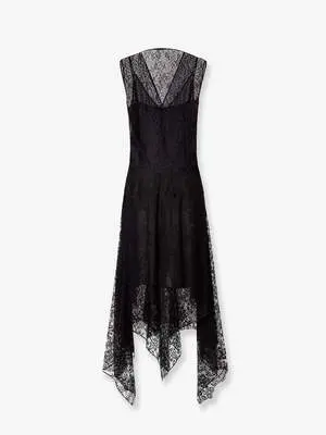 Fendi Black Flowers And Berries Lace Dress