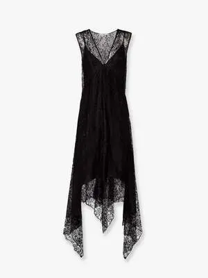Fendi Black Flowers And Berries Lace Dress - Multicolor