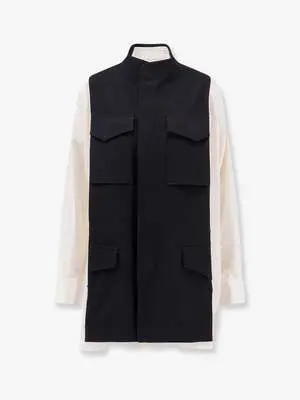 Sacai Bicolor Shirt With Pockets