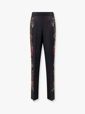 Etro Silk Trousers With Paisley Pattern - Multicolor