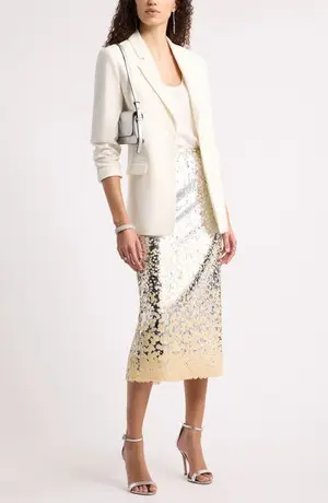 Nordstrom Sequin Column Midi Skirt