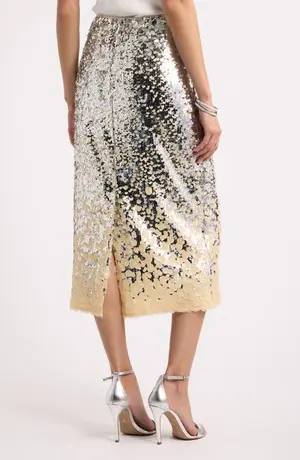 Nordstrom Sequin Column Midi Skirt