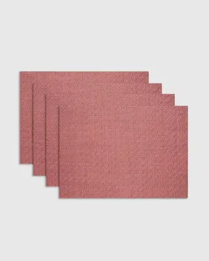 Quince Chilewich Foxtail Easy-care Rectangular Placemat, Set Of 4 Raspberry
