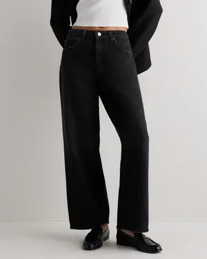Quince Maya Rigid Baggy Jeans - Graphite Black