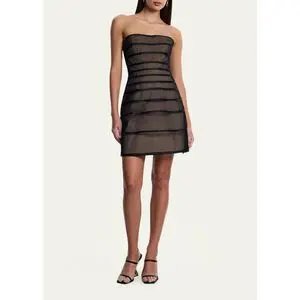 Bcbgmaxazria Strapless Fit-&-flare Mini Dress