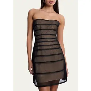 Bcbgmaxazria Strapless Fit-&-flare Mini Dress