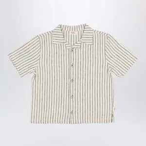 BUHO Striped Linen-blend Shirt For
