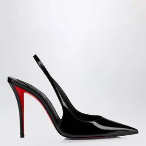 CHRISTIAN LOUBOUTIN Miss Z Sling Court Shoes In Patent Leather - Black