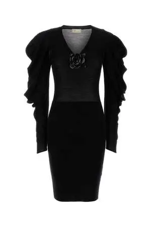 Blumarine Knit Mini Dress In Virgin Wool