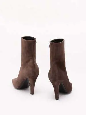 Saint Laurent Jill Booties In Suede
