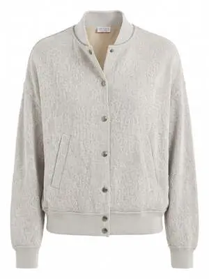 Brunello Cucinelli Lace Flowers Jersey Cardigan - Multicolor