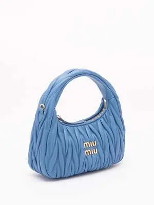 Miu Miu Wander` Matelassé Leather Hobo Bag
