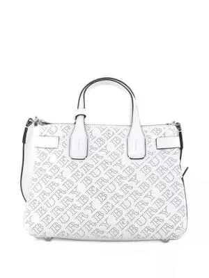 Burberry Banner Nm Perforated Leather Small Tote Bag
