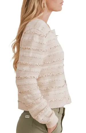 Splendid Lexa Stripe Sequin Cardigan
