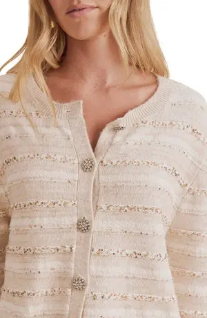 Splendid Lexa Stripe Sequin Cardigan