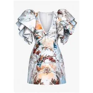 MAXJENNY Large Rufflearm Mini Dress Jubilee Sicily