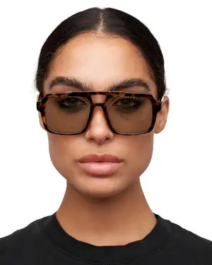 OTRA Tame Aviator Sunglasses, 59mm - Tortoise