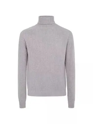 CRUNA Ribbed-knit Roll-neck Sweater - Grey
