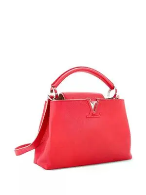 LOUIS VUITTON Capucines Bag Leather Bb Satchel - Red