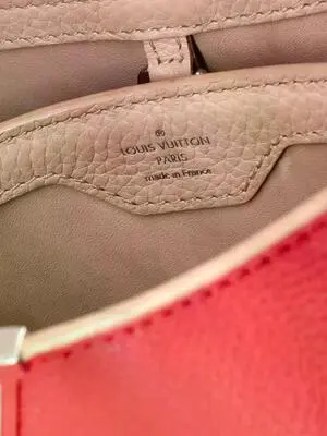 LOUIS VUITTON Capucines Bag Leather Bb Satchel - Red
