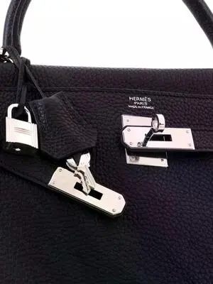 Hermès Kelly Handbag Noir Togo With Palladium Hardware 32 Satchel