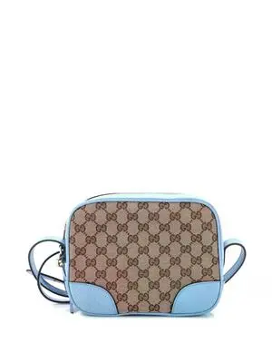 Gucci Bree Disco Gg Canvas With Leather Mini Crossbody Bag - Blue