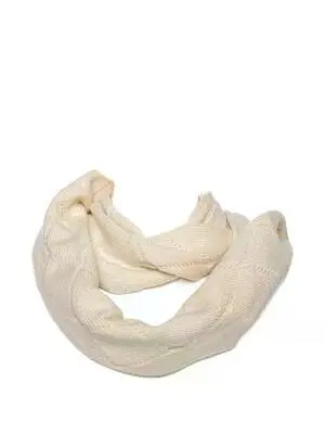 Armani Exchange Cable-knit Snood Scarf - Neutrals