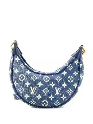 LOUIS VUITTON Loop Handbag Monogram Jacquard Denim Shoulder Bag - Blue