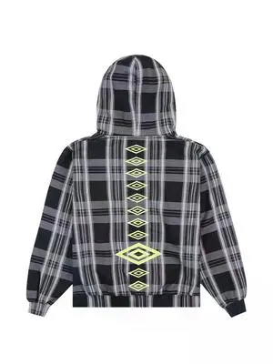 PLEASURES X Umbro Spine Plaid Hoodie