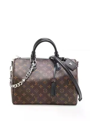 LOUIS VUITTON 2021-2026 Monogram Speedy Soft 30 Dark Satchel - Brown