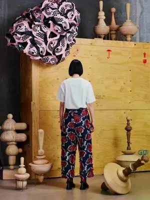 Henrik Vibskov Say Jacquard Bird-motif Trousers