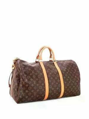 LOUIS VUITTON Keepall Bandouliere Bag Monogram Canvas 55 Travel Bag