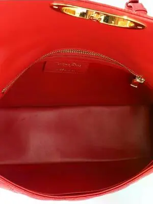 Dior Dioramour Caro Bag Heart Cannage Quilt Calfskin New Medium Shoulder Bag - Red